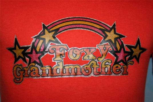 VINTAGE 80s FOXY GRANDMOTHER 50/50 Sparkle T-SHIRT | Defunkd