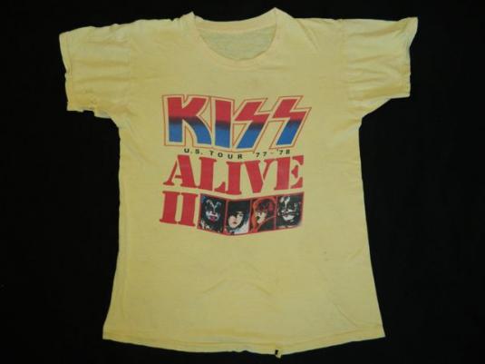 Vintage KISS 1977-1978 ALIVE II TOUR T-Shirt 70s concert | Defunkd