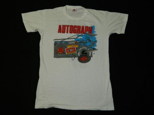Vintage AUTOGRAPH TURN IT UP 1985 TOUR T-Shirt | Defunkd