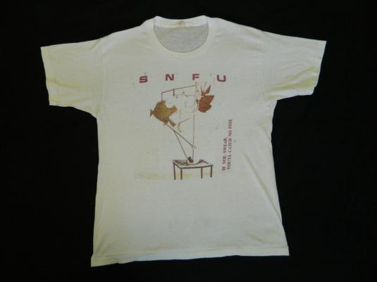 Vintage SNFU 1986 TOUR T-Shirt Original 80s Punk Rock | Defunkd