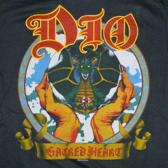 Vintage DIO NOS L 1985 TOUR T-Shirt Sacred Heart concert | Defunkd