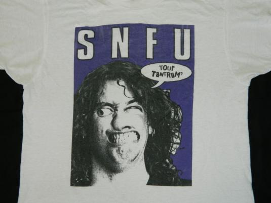 Vintage SNFU 80s EUROPEAN TOUR TANTRUM? T-Shirt Original | Defunkd