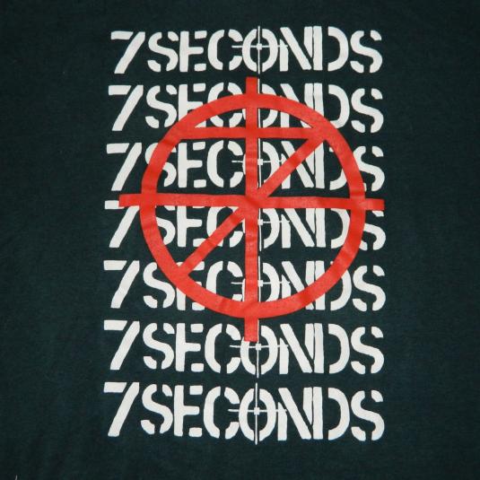 Vintage 7 SECONDS 1987 TOUR T-SHIRT CONCERT SXE 80S | Defunkd