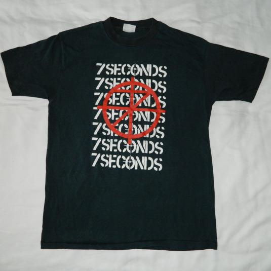 Vintage 7 SECONDS 1987 TOUR T-SHIRT CONCERT SXE 80S | Defunkd