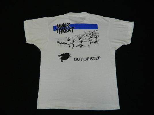 Vintage MINOR THREAT 80S OUT OF STEP T-Shirt sxe punk | Defunkd