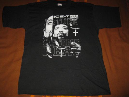 90s ICE-T RETURN OF THE REAL VINTAGE T-SHIRT RHYME SYNDICATE | Defunkd