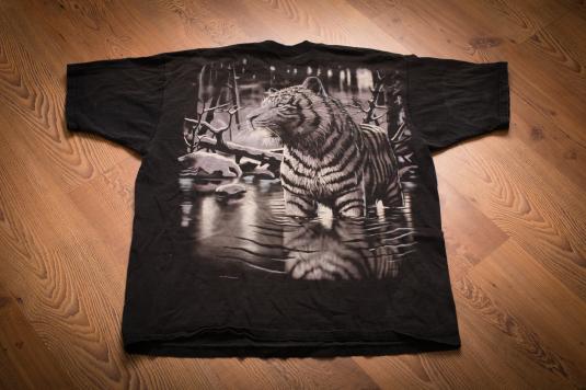 Vintage 1998 White Tiger Exotic Animal T-Shirt, Wild Nature | Defunkd