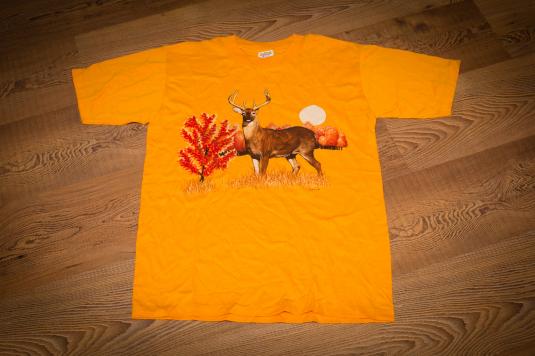 Vintage 80s 8-Point Buck Woodland Illustration T-Shirt | Defunkd