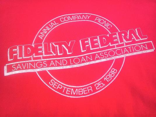 Vintage 1988 soft Bank Fidelity Federal Savings t-shirt Ohio | Defunkd