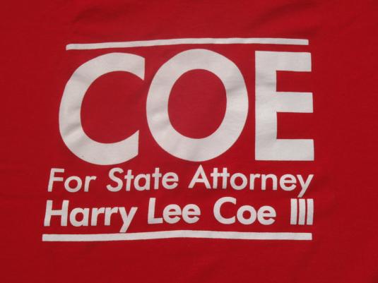 Vintage 1990s Harry Lee Coe Political Campaign T-Shirt XL | Defunkd