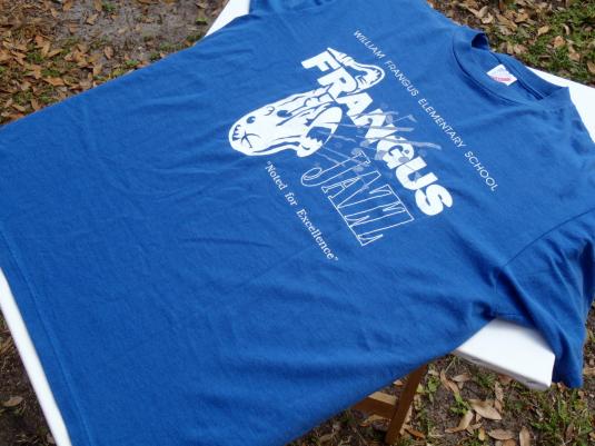 Vintage 1990s Frangus Elementary School Jazz Blue T Shirt M | Defunkd