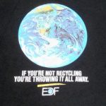 Vintage 1980s Black Earth Recycle EDF Cotton T-Shirt L | Defunkd