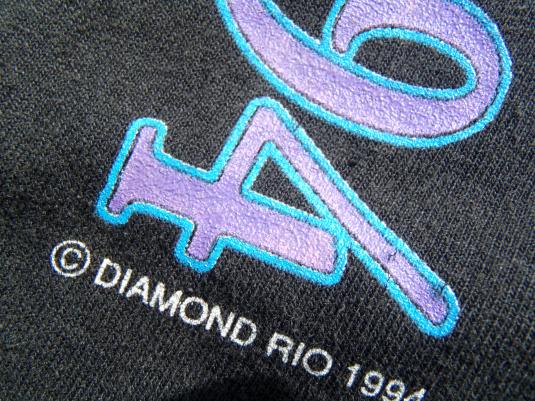 Vintage 1994 Diamond Rio Concert Tour Black T-Shirt XL | Defunkd