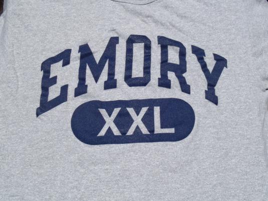 Vintage 1990s Gray Emory University Cotton T-Shirt XL | Defunkd