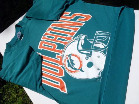 Vintage 1980s Miami Dolphins NFL Throwback T-Shirt L | Defunkd