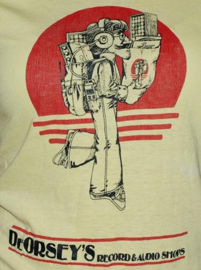 Vintage 1970s Bell Bottom Dorseys Record Shop T Shirt | Defunkd