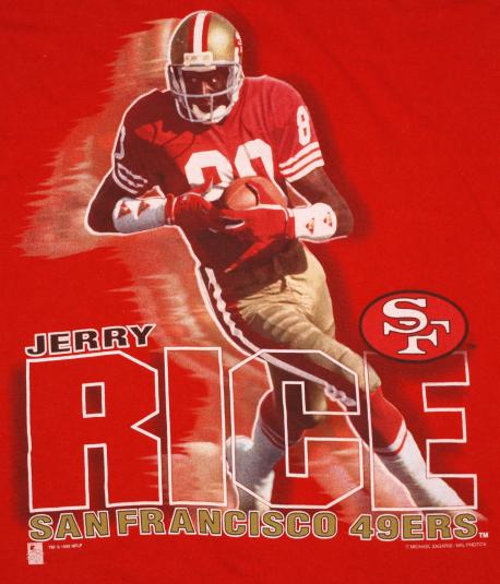 Vintage San Francisco 49ers Jerry Rice NFL Football T-Shirt | Defunkd