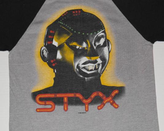 VTG 1983 STYX Mr Roboto Kilroy Was Hear Tour Concert T-Shirt | Defunkd