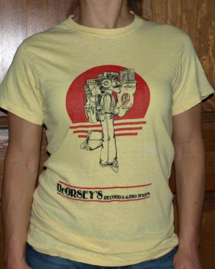 Vintage 1970s Bell Bottom Dorseys Record Shop T Shirt | Defunkd