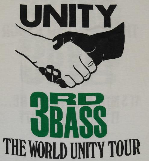 Vintage 1991 3rd Bass Unity Hip Hop World Tour T-Shirt 90s | Defunkd