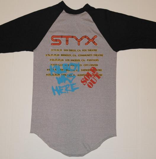 VTG 1983 STYX Mr Roboto Kilroy Was Hear Tour Concert T-Shirt | Defunkd