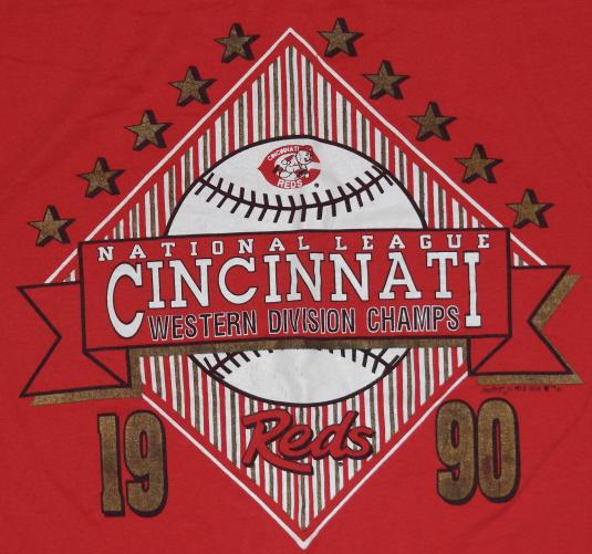 Vintage 1990 CINCINNATI REDS NL Champion Baseball T-Shirt | Defunkd