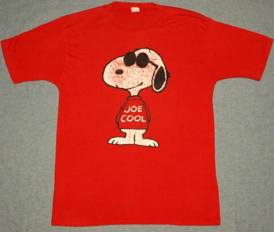 Vintage 1980s Snoopy Joe Cool Red T-shirt 80s | Defunkd