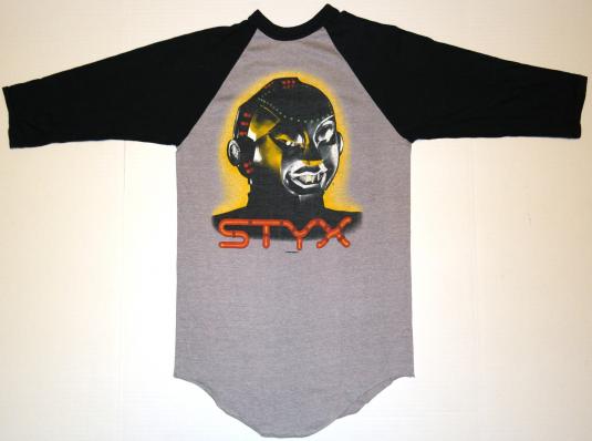 VTG 1983 STYX Mr Roboto Kilroy Was Hear Tour Concert T-Shirt | Defunkd