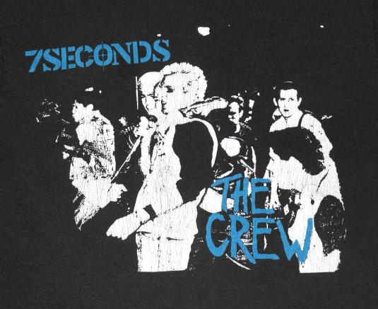 Vintage 1984 7 SECONDS Punk The Crew 1980s Rock T-Shirt | Defunkd