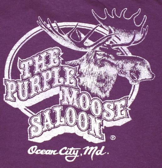 Vintage 80s Purple Moose Saloon Ocean City Maryland T-Shirt | Defunkd
