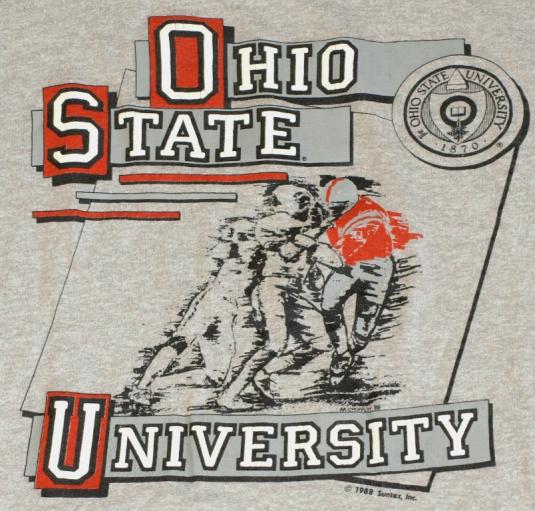 Vintage OHIO STATE University OSU Buckeye Football T-Shirt | Defunkd