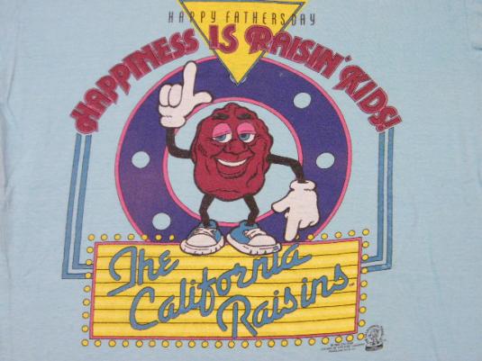 Vintage 80’s California Raisins Happy Fathers Day T-Shirt | Defunkd