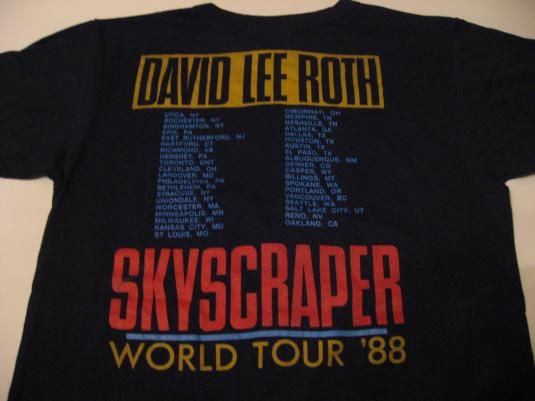 Vintage David Lee Roth Skyscraper T-Shirt Tour 1988 M | Defunkd
