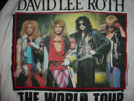 Vintage David Lee Roth Jersey T-Shirt World Tour 1986 M/L | Defunkd
