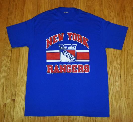 Vintage 80s NY RANGERS T-Shirt 1988 NHL Hockey Trench Sz L | Defunkd