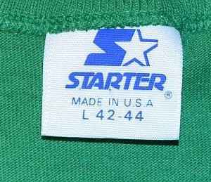 Vintage Starter T-Shirt Tags | Brand