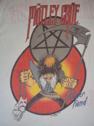 VINTAGE MOTLEY CRUE ALLISTER FIEND 1985 TOUR RARE | Defunkd