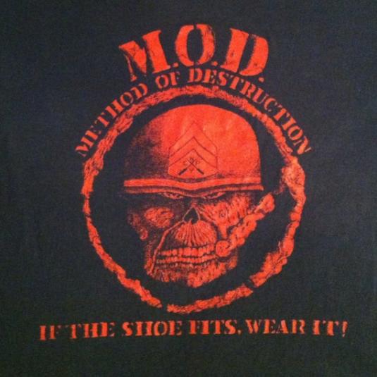 Vintage 1980’s MOD M.O.D. thrash metal t-shirt | Defunkd