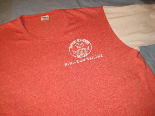 Vintage 1970’s UWEC t-shirt, Champion blue bar, Eau Claire | Defunkd