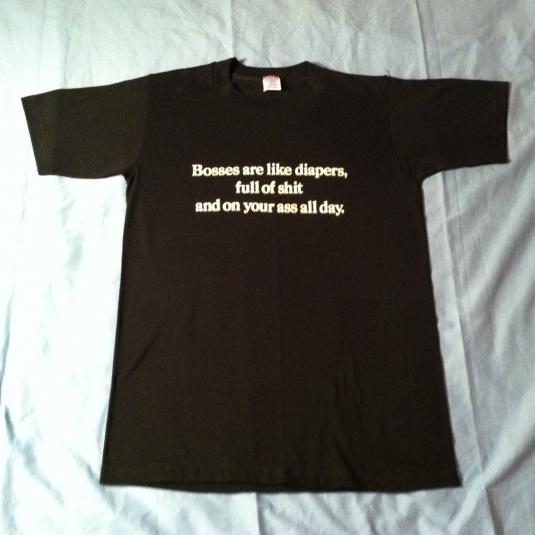 Vintage 1980’s hilarious anti-boss work sucks t-shirt | Defunkd