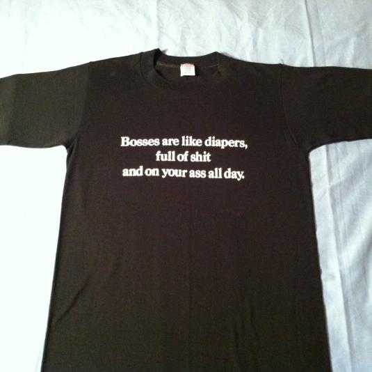 Vintage 1980’s hilarious anti-boss work sucks t-shirt | Defunkd