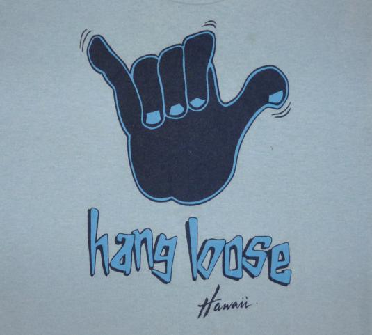 Hang Loose 70’s Hawaii Vintage T Shirt Surf Island Sign | Defunkd