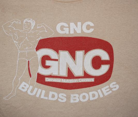 vintage GNC body building fitness exercise t-shirt 70s soft | Defunkd