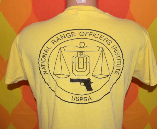 vintage practical SHOOTING range gun official pocket t-shirt | Defunkd