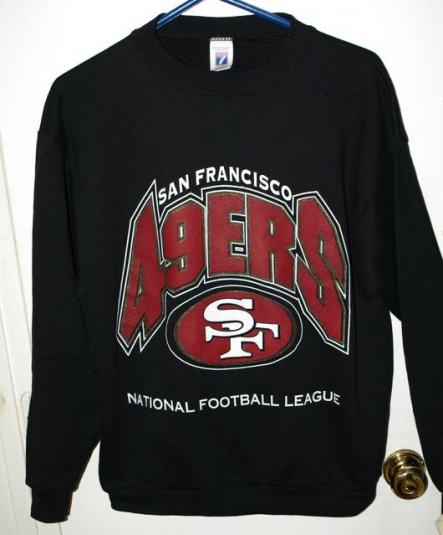 Vintage Logo 7 San Francisco 49ers Crew Neck Sweatshirt | Defunkd
