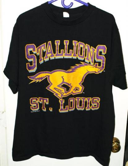 Vintage 90s St Louis Stallions Proposed NFL Team T-shirt | Defunkd