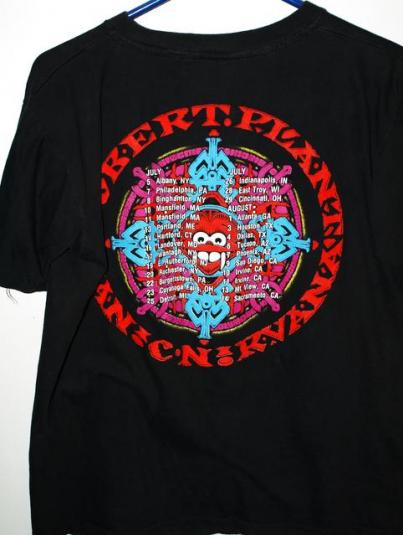 Vintage 1990 Robert Plant Manic Nirvana Tour/Concert T-shirt | Defunkd