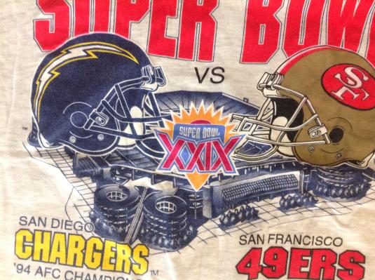Vintage Super Bowl XXIX T-Shirt 49er’s vs Chargers | Defunkd