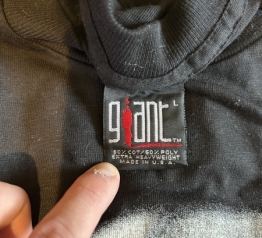 The History of Giant Brand Vintage T-Shirt Tags 1991-2008