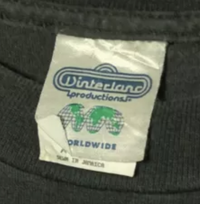 History of Winterland Brand Vintage T-Shirt Tags: 1974-2011
